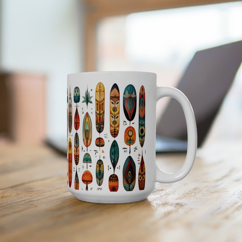 Peruvian Nazca Pattern Mug - Ancient Peru Coffee Cup - Exotic Andean ...