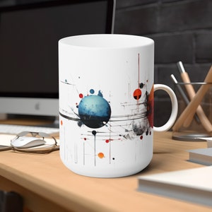 Geometric Pattern Mug Modern Design Cup Abstract Geometric Mug Stylish ...