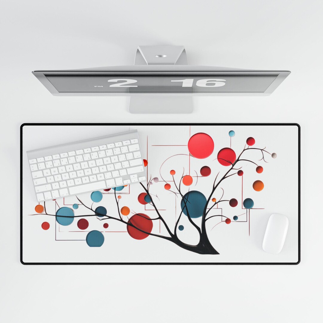 Nature-inspired Desk Mat Artistic Desk Mat With Trees Forest-themed ...