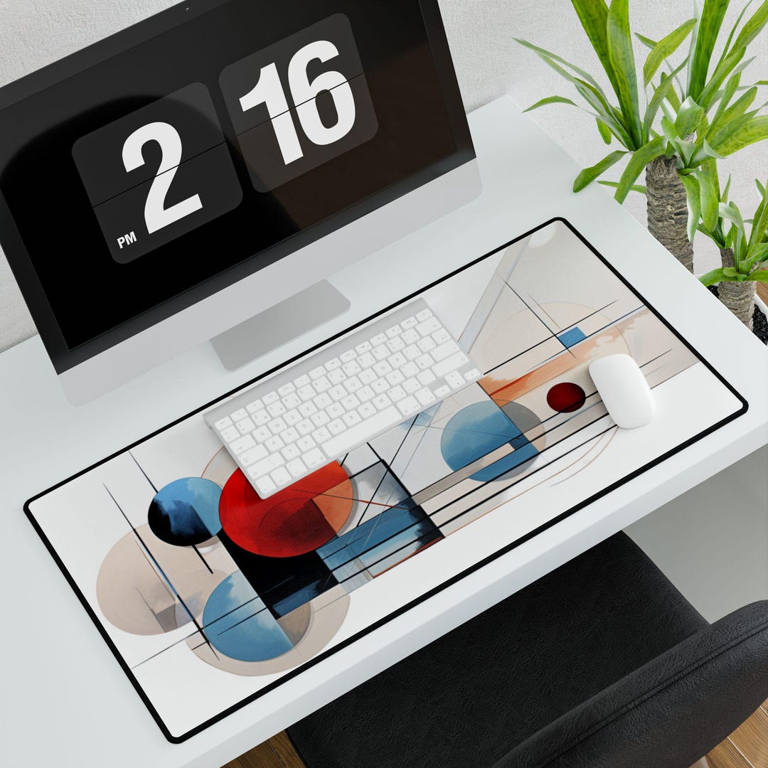 Bauhaus Desk Mats Bauhaus Desk Mat Minimalist Desk Mat Bauhaus Office ...