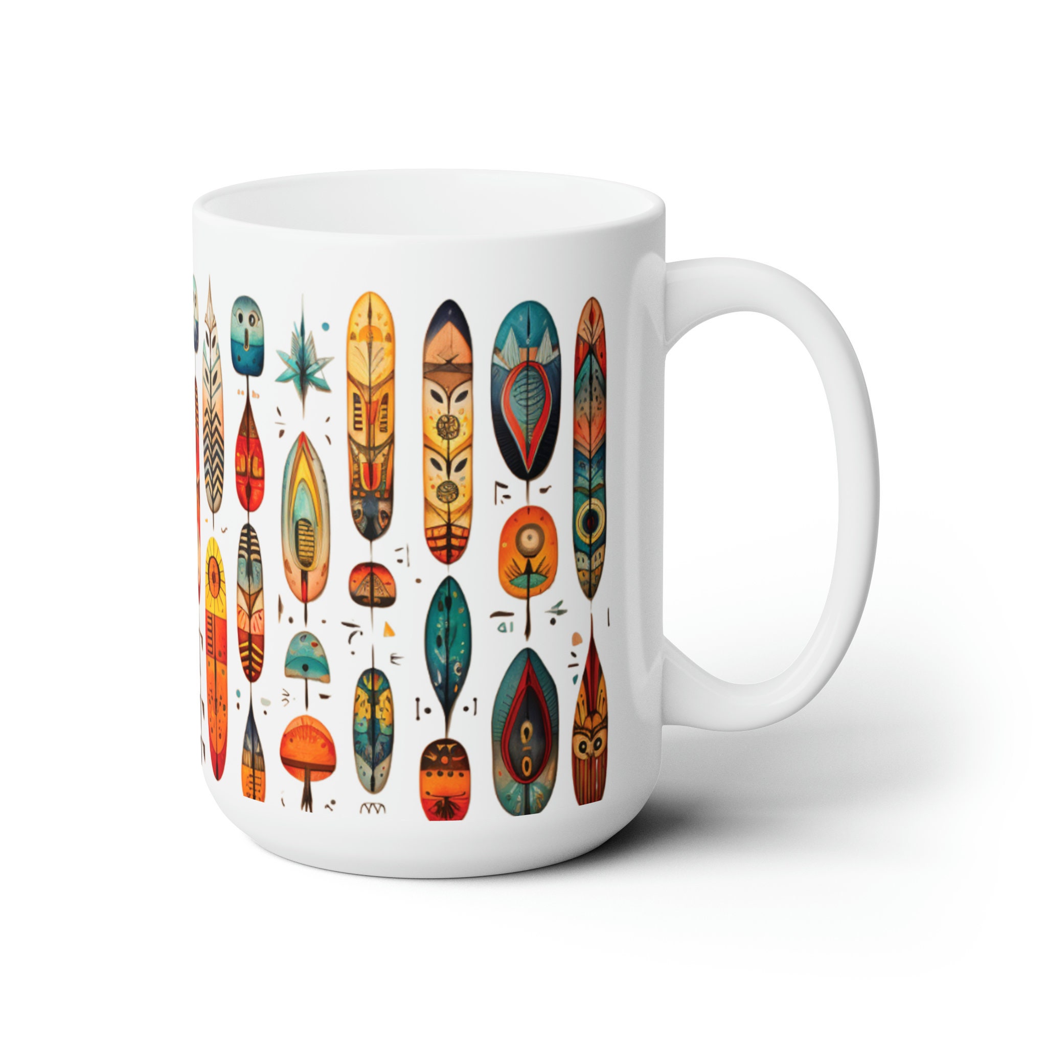 Peruvian Nazca Pattern Mug Ancient Peru Coffee Cup Exotic Andean Mug ...