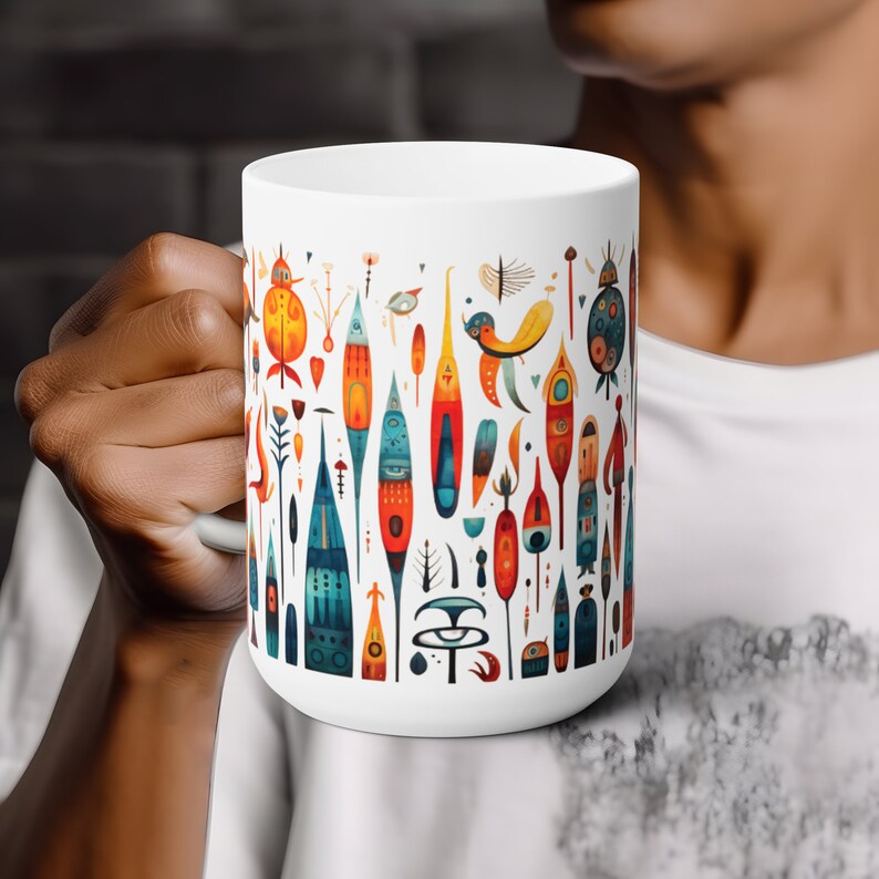 Peruvian Nazca Lines Mug Ancient Peru Pattern Cup Inca-inspired Tea Mug ...