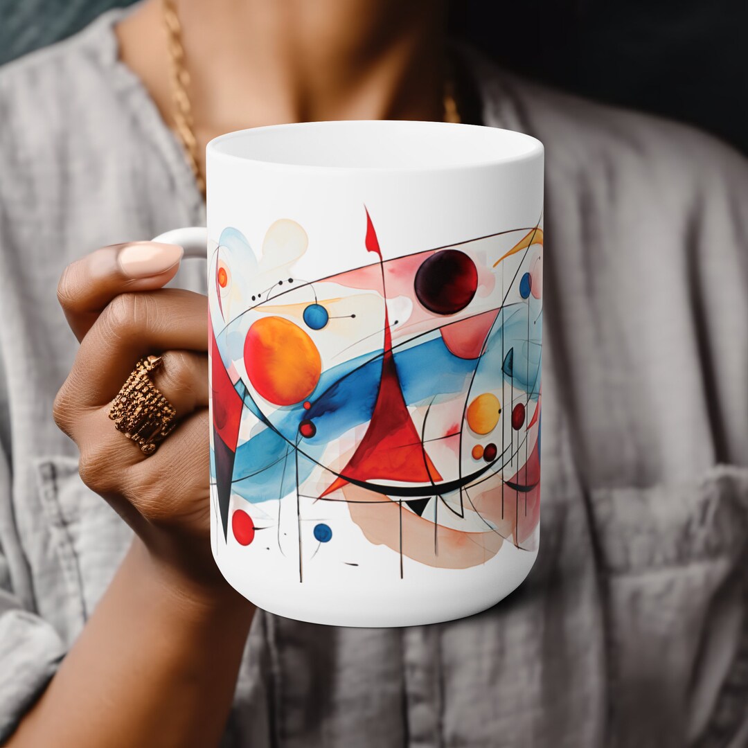 Modern Art Mug Contemporary Design Abstract Expressionism Artistic ...