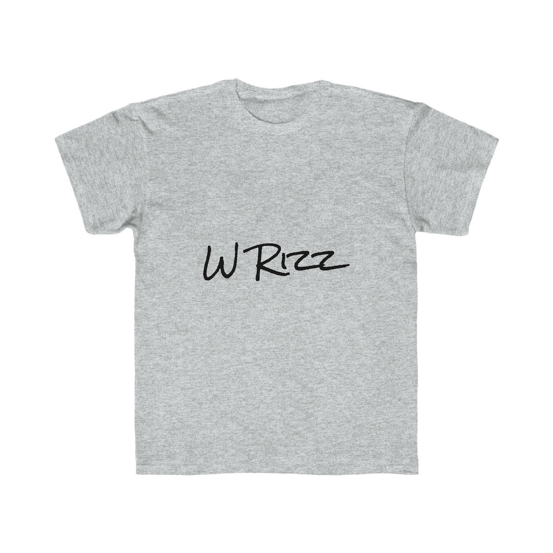 W Rizz, Gen Z Slang Shirt, Funny Expression, Charisma, Kids Regular Fit ...
