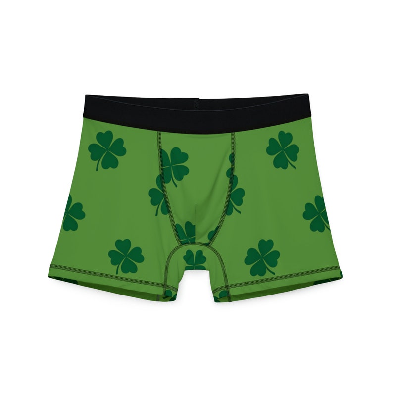 Green Four Leaf Clover St Patrick's Day Boxer Briefs, Lucy of the Irish ...