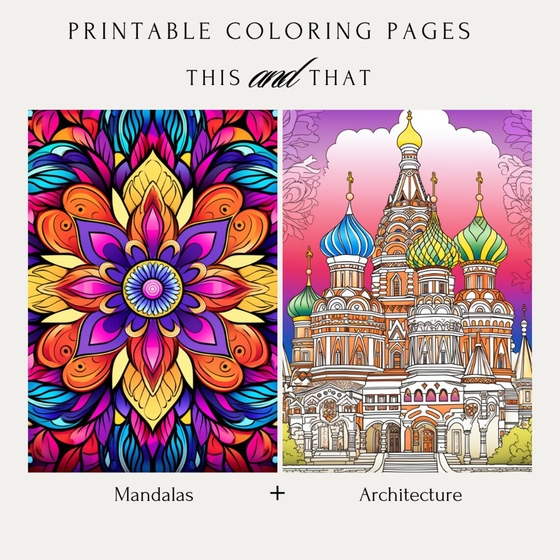 Printable Coloring Pages Bundle Coloring Book - Etsy