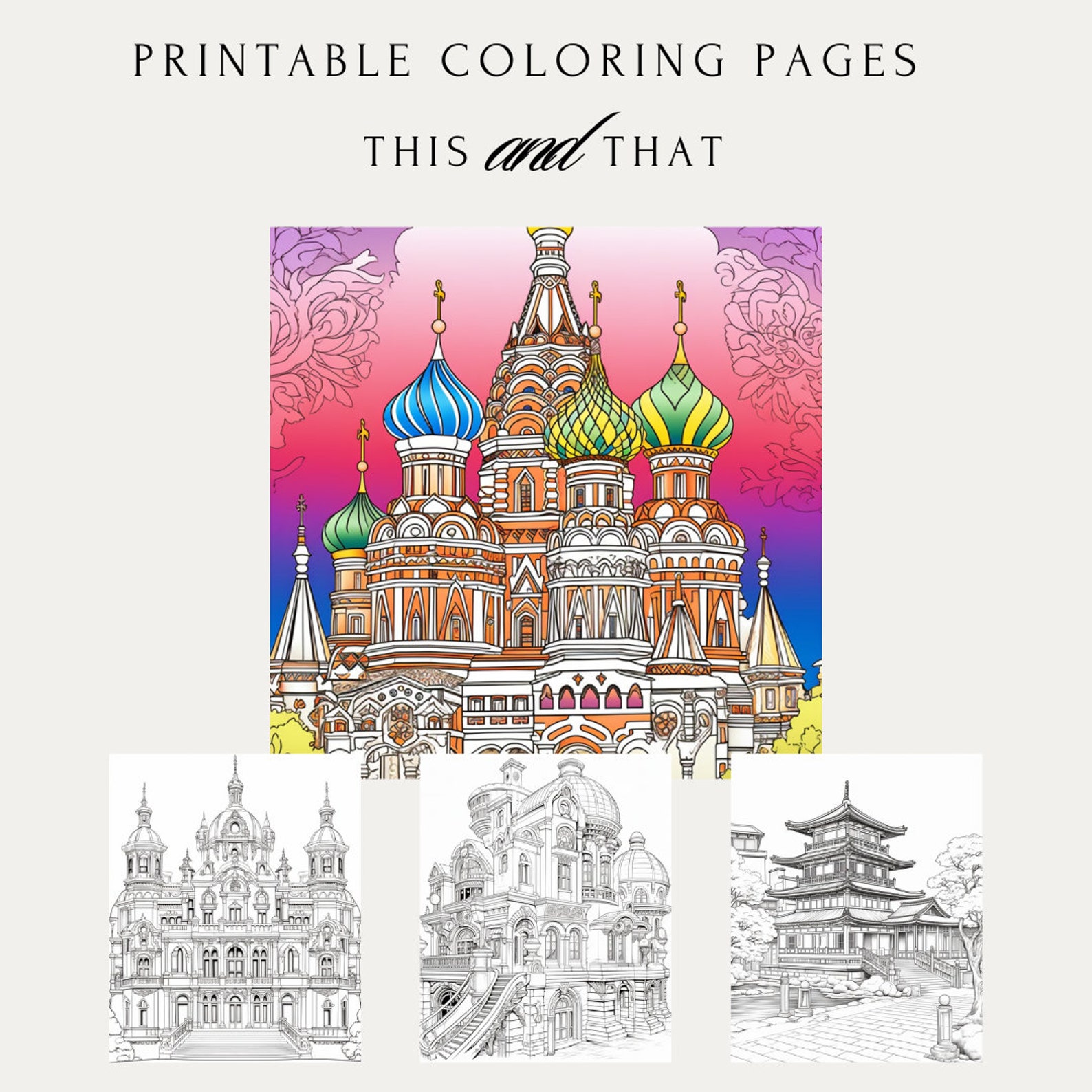 Printable Coloring Pages Bundle Coloring Book - Etsy