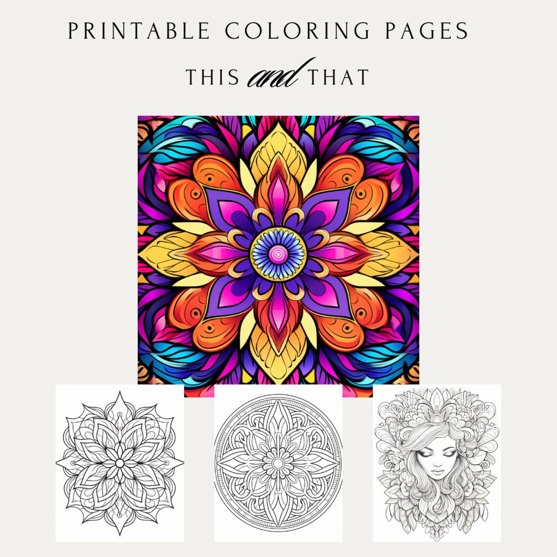 Printable Coloring Pages Bundle Coloring Book - Etsy