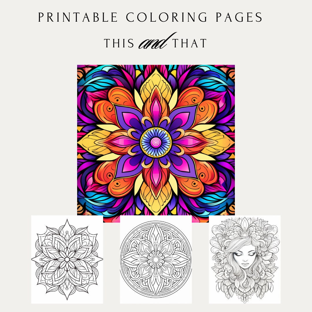 Printable Coloring Pages Bundle | Coloring Book - Etsy