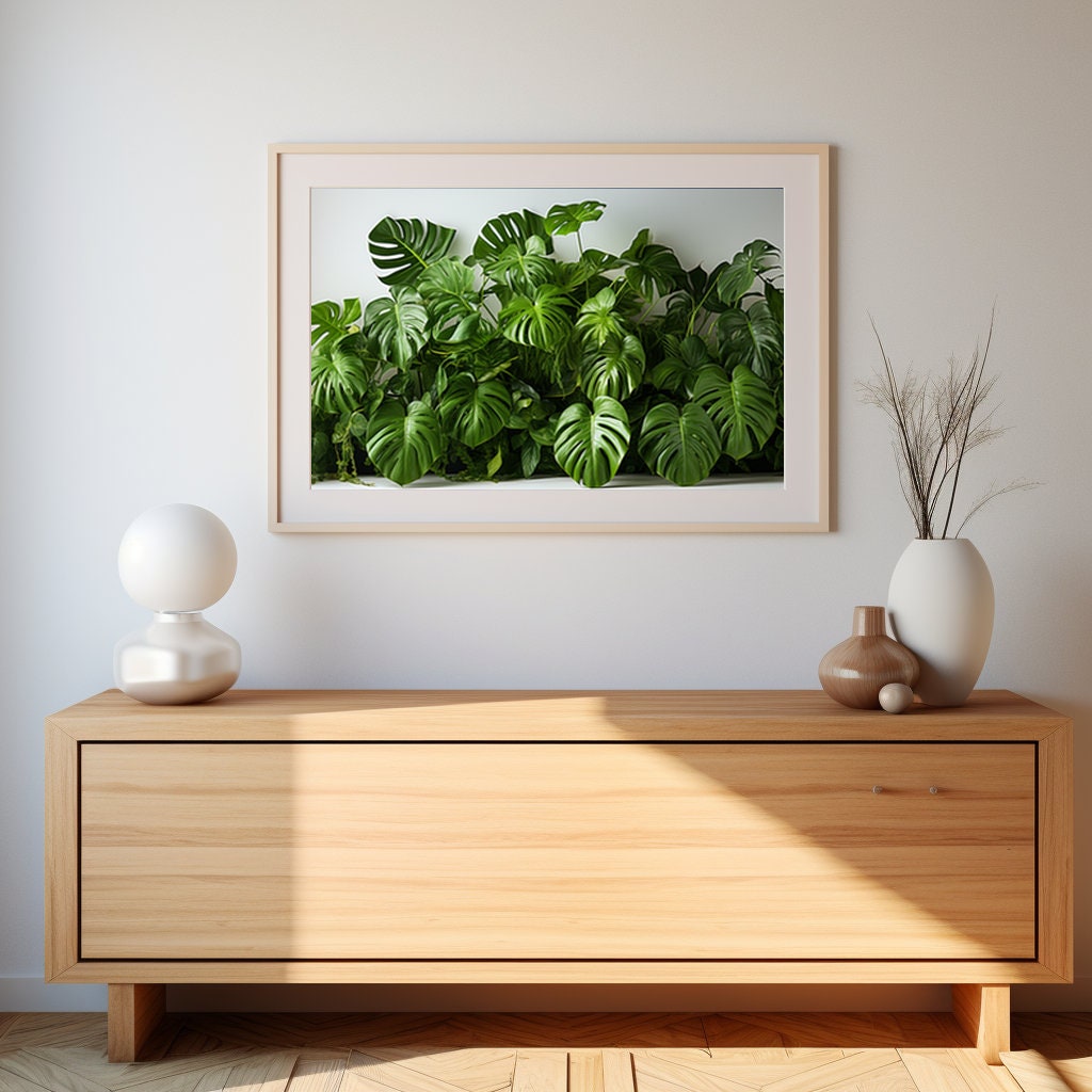 Monstera Garden Wall Art Monstera Plant Print Colorful - Etsy