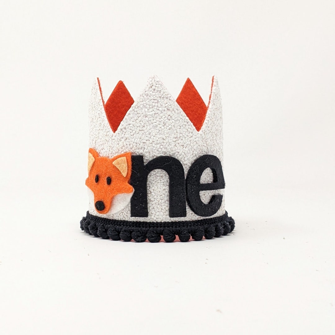 Fox First Birthday Crown: Woodland Party Hat - Etsy