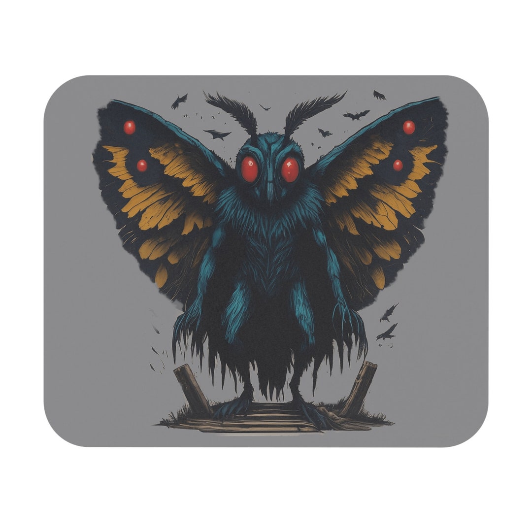 Mysterious Cryptid Mothman Mouse Pad: Paranormal Folklore Desk ...