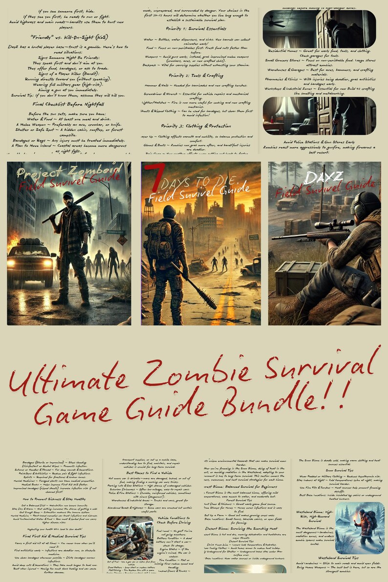 Ultimate Zombie Survival Game Guide Bundle Three Essential Digital ...