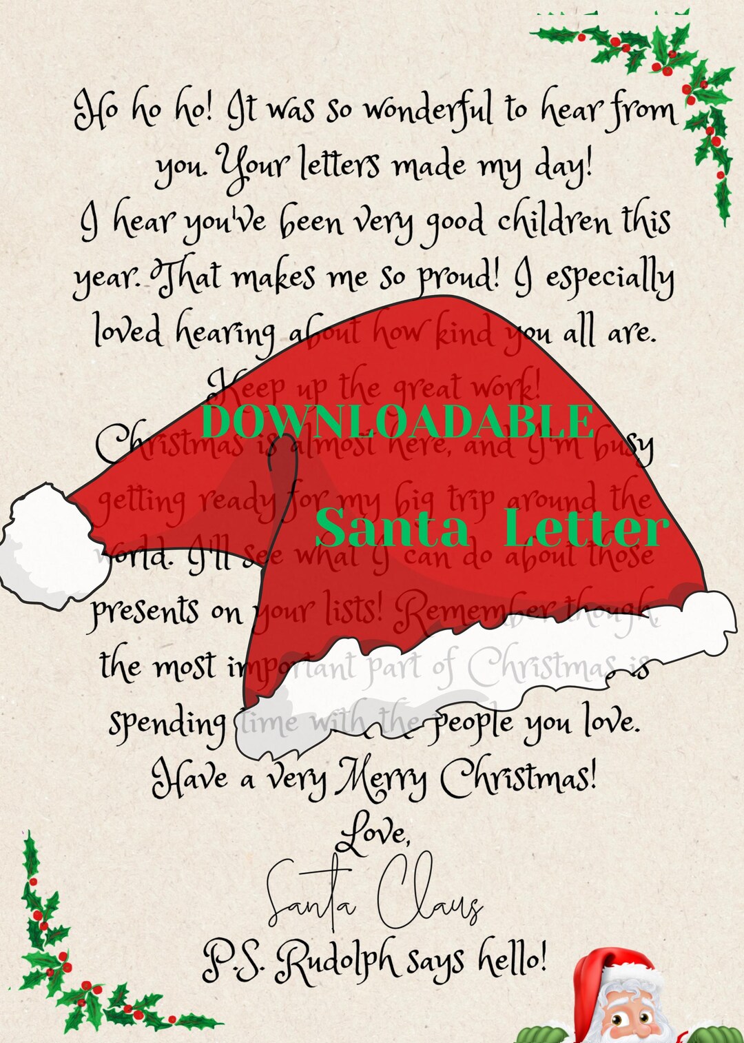 Christmas Magic Personalized Santa Claus Reply Letter - Etsy