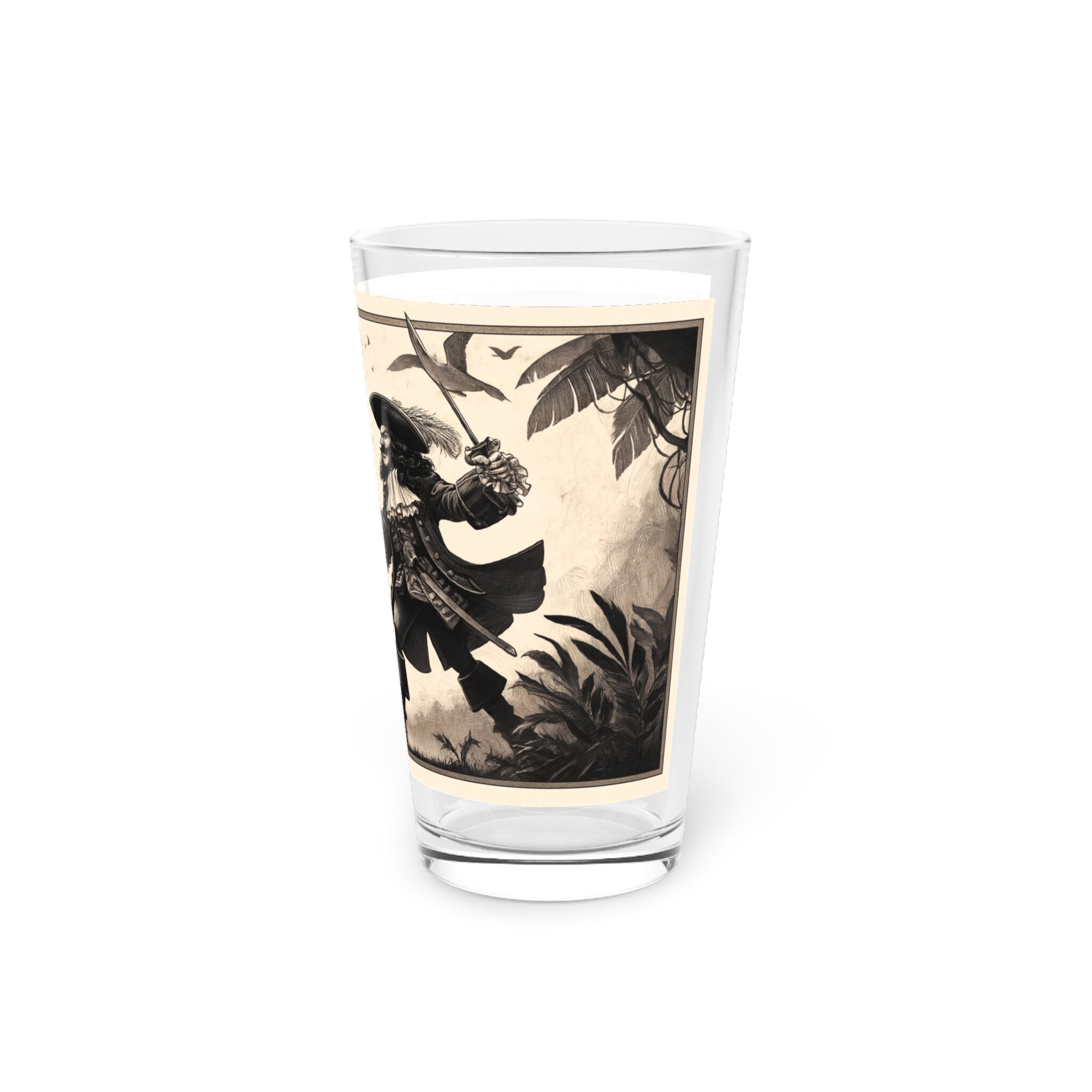 Vintage Style Peter Pan and Captain Hook 16oz Pint Glass - Etsy