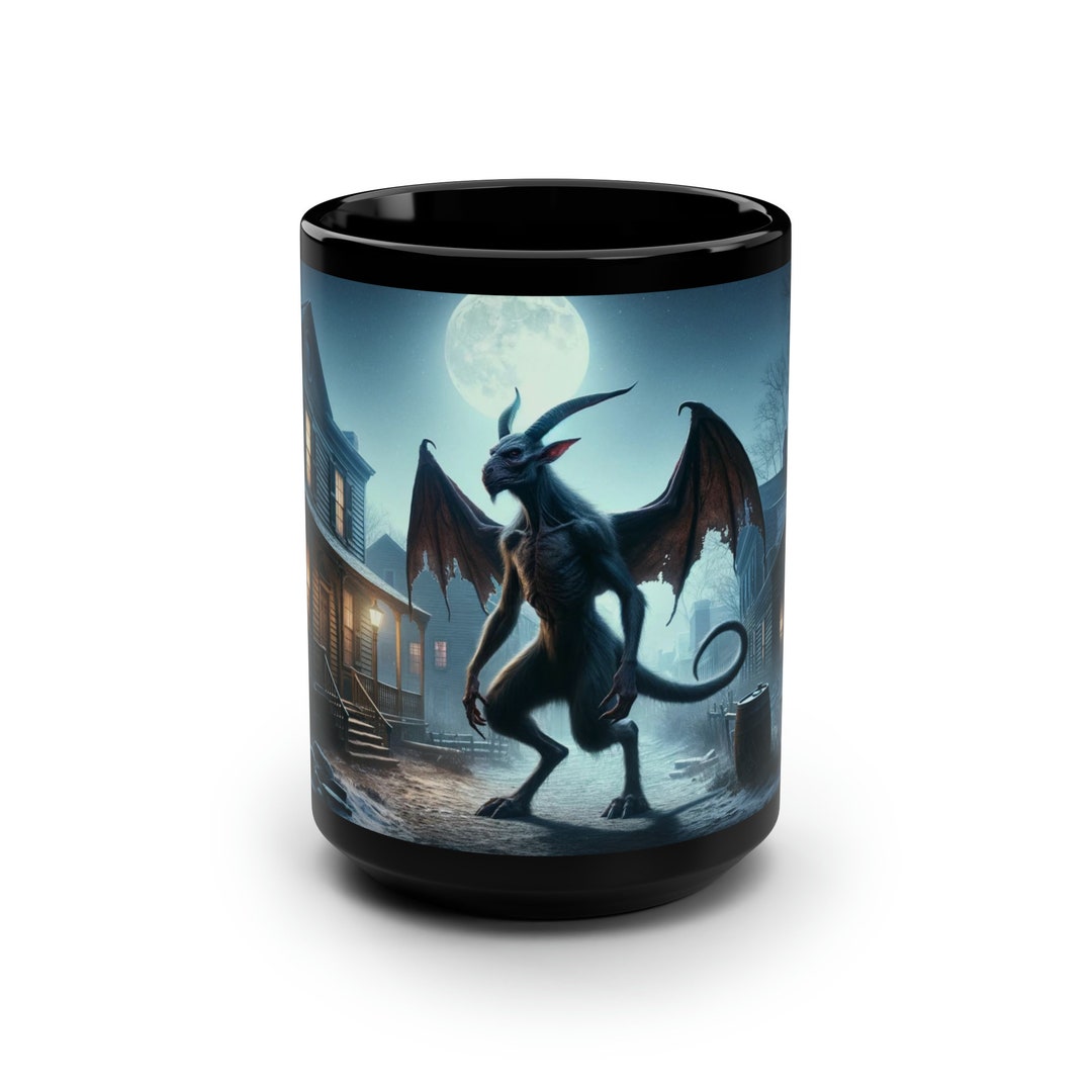Mystical Jersey Devil Mug: Cryptid Collection Ceramic Moonlight Cup for ...