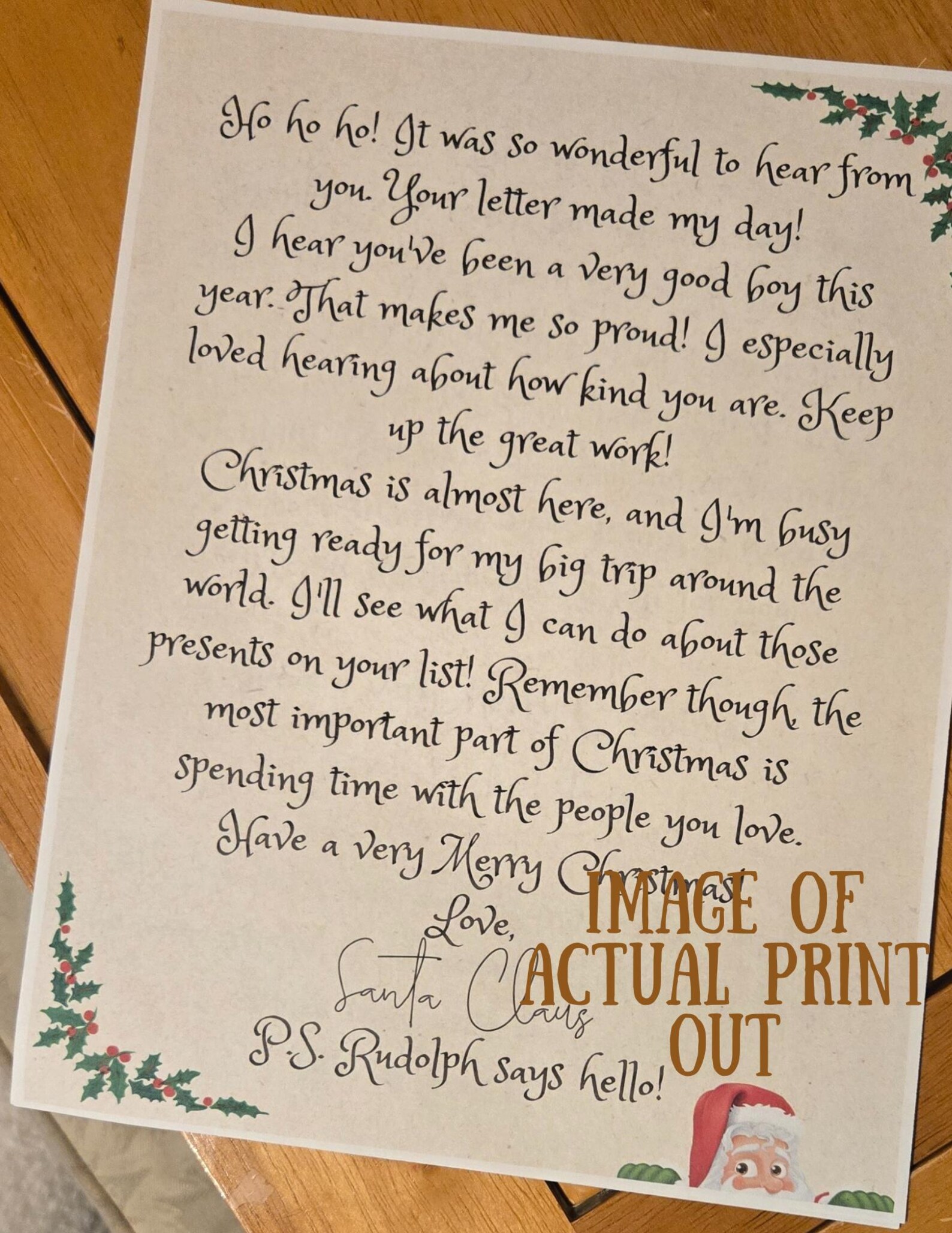 Christmas Magic Personalized Santa Claus Reply Letter - Etsy