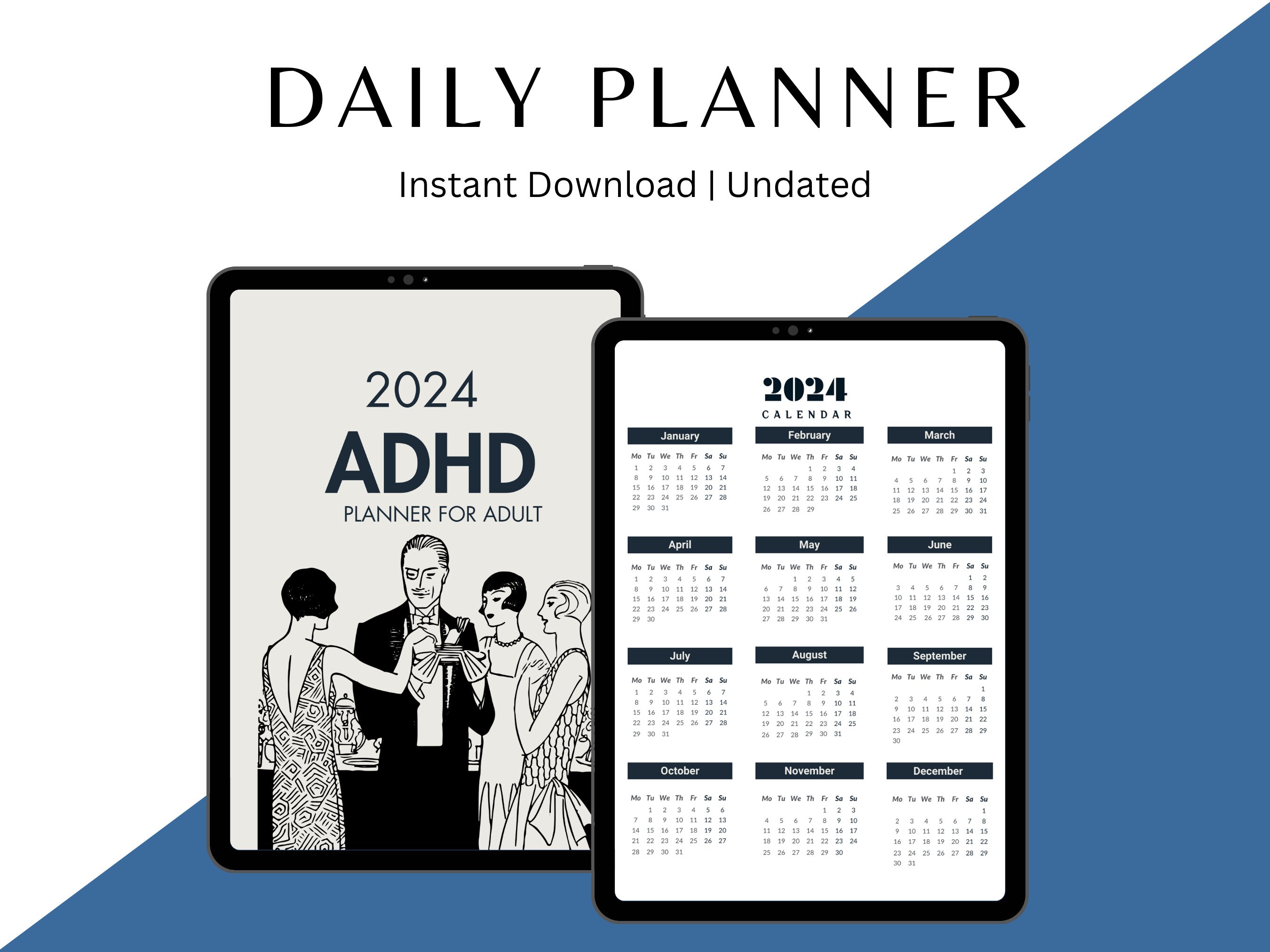 ADHD Planner, 2024 Planner for Adult, ADHD Checklist, Printable ADHD ...