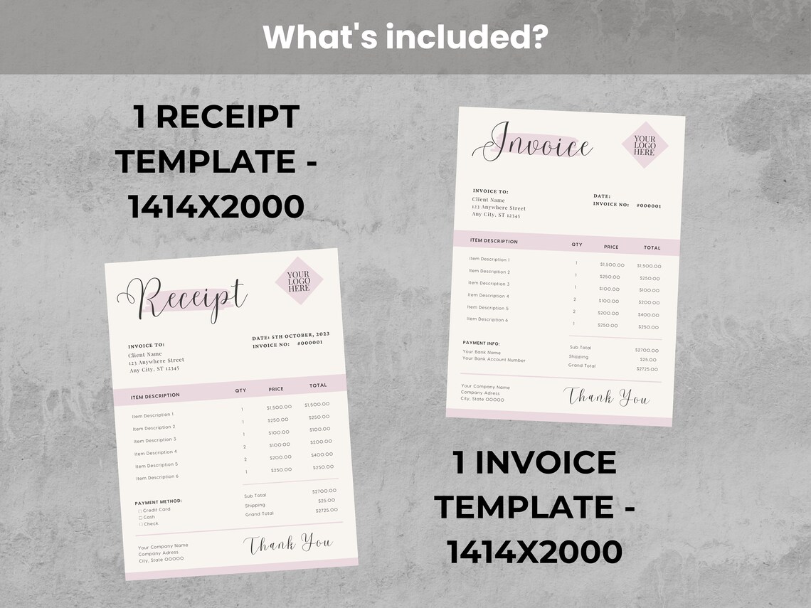 Invoice&receipt Templates, Business Invoice Template, Receipt Template ...