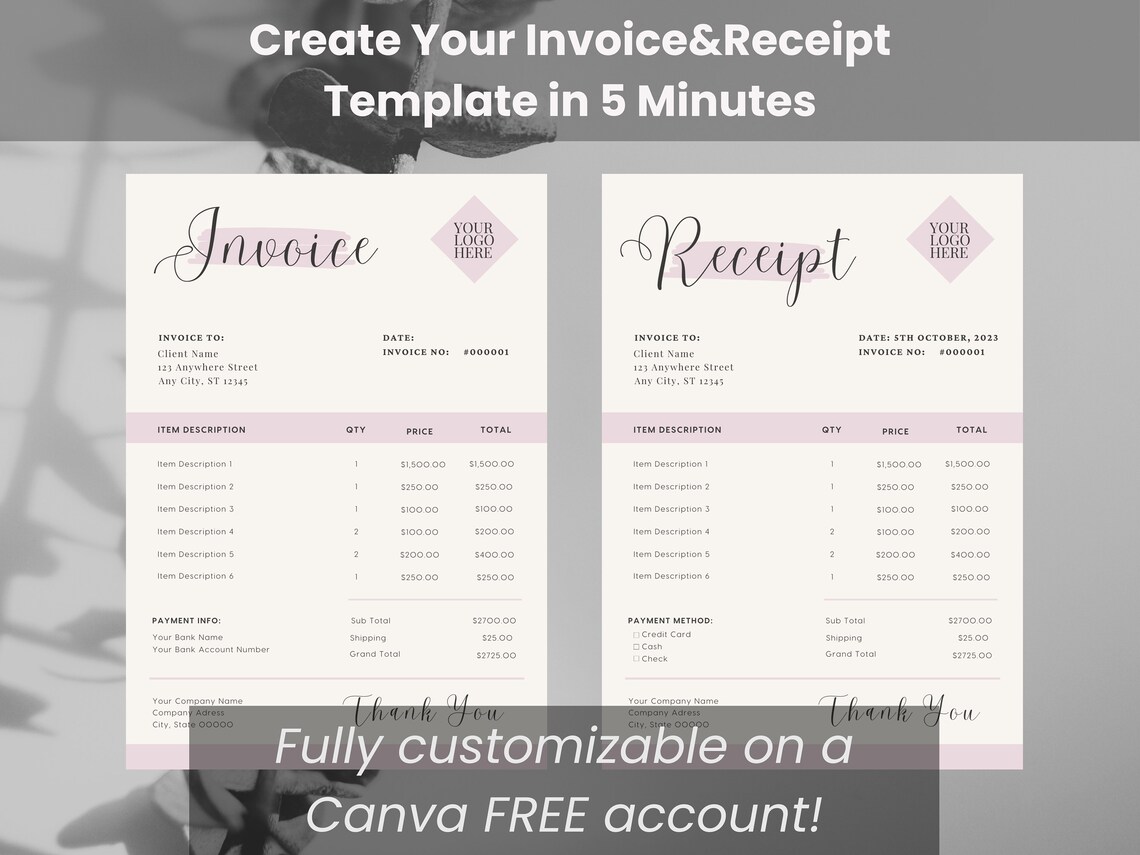 Invoice&receipt Templates, Business Invoice Template, Receipt Template ...