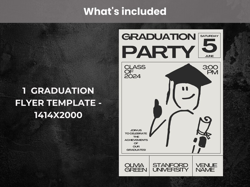 Graduation Flyer Template, Graduation Invite, Event Flyer, 2024 ...