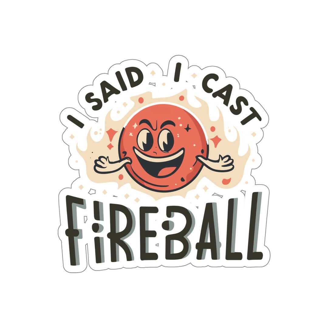 Fireball Dungeons & Dragons Sticker - Etsy