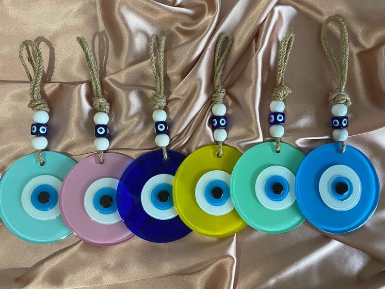 Colourful Glass Evil Eye Bead, Evil Eye Home Decor, Evil Eye Wall ...