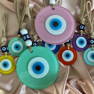Colourful Glass Evil Eye Bead, Evil Eye Home Decor, Evil Eye Wall ...