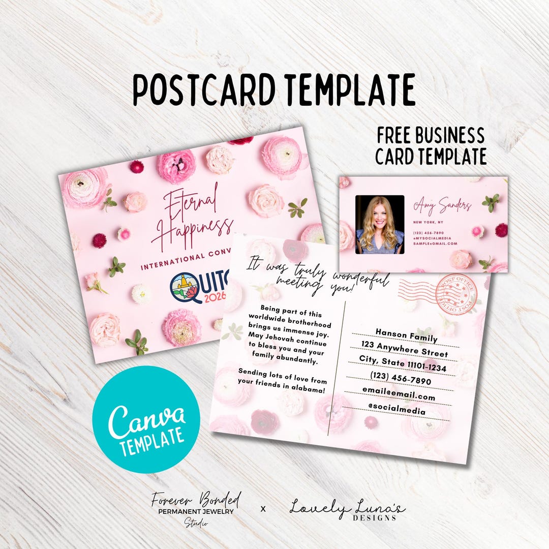 2026 International Convention Eternal Happiness Floral Postcard ...