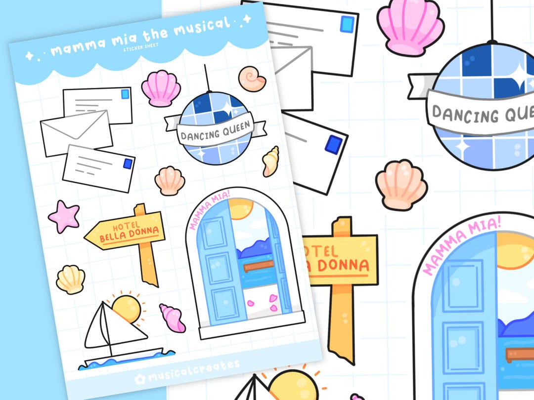 Mamma Mia Inspired Sticker Sheet - Etsy