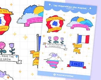Les Misérables Inspired Sticker Pack - Etsy