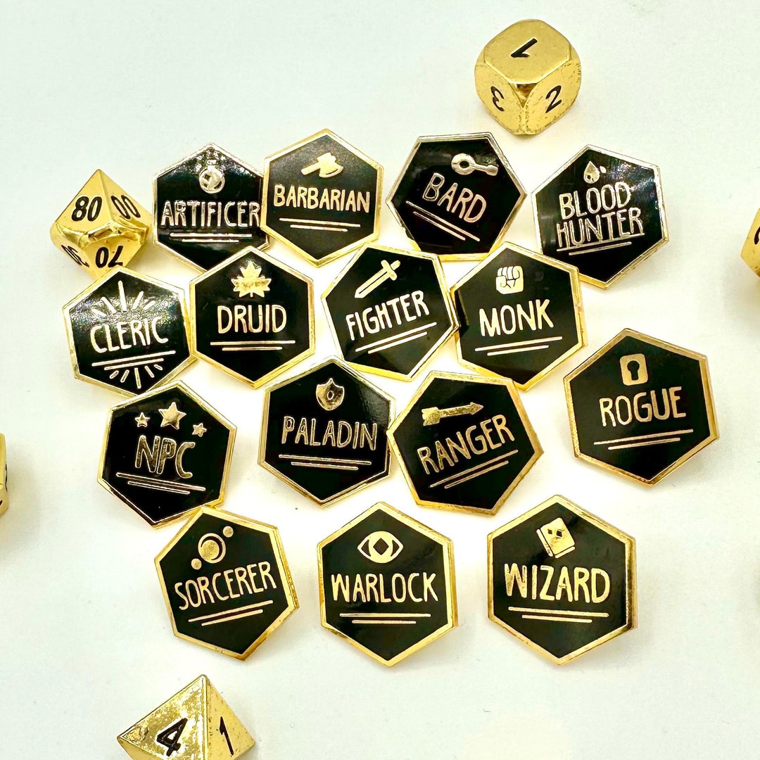 TTRPG Class Enamel Pins - Etsy