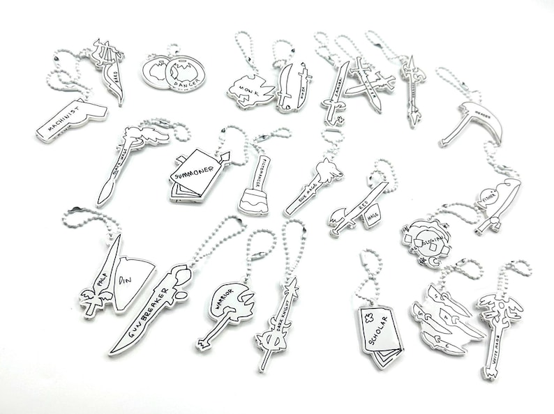 FFXIV Really Good Job Weapon Keychains- Final Sale - Etsy