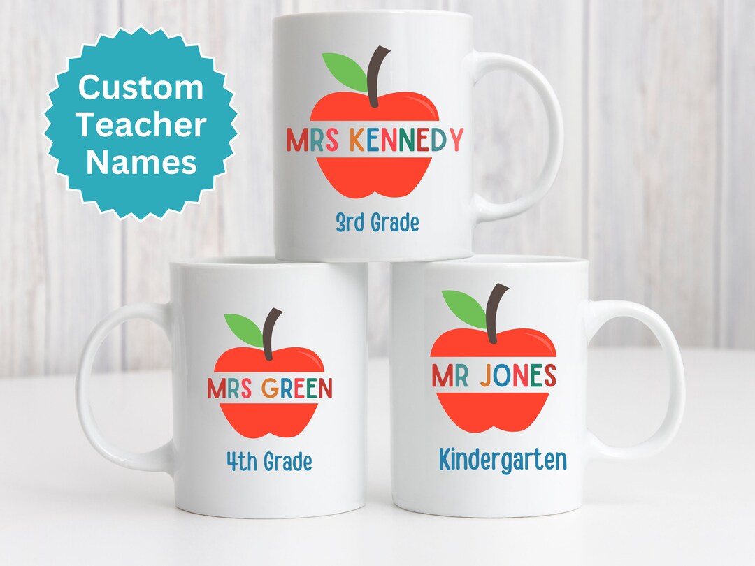 Teacher Team Gift, Custom First Day of School, Personalized Teacher Mug ...
