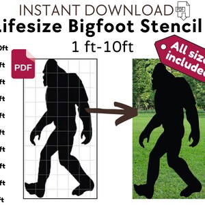Life Size Bigfoot Pattern Bigfoot Yard Display Wooden Bigfoot Cutout ...