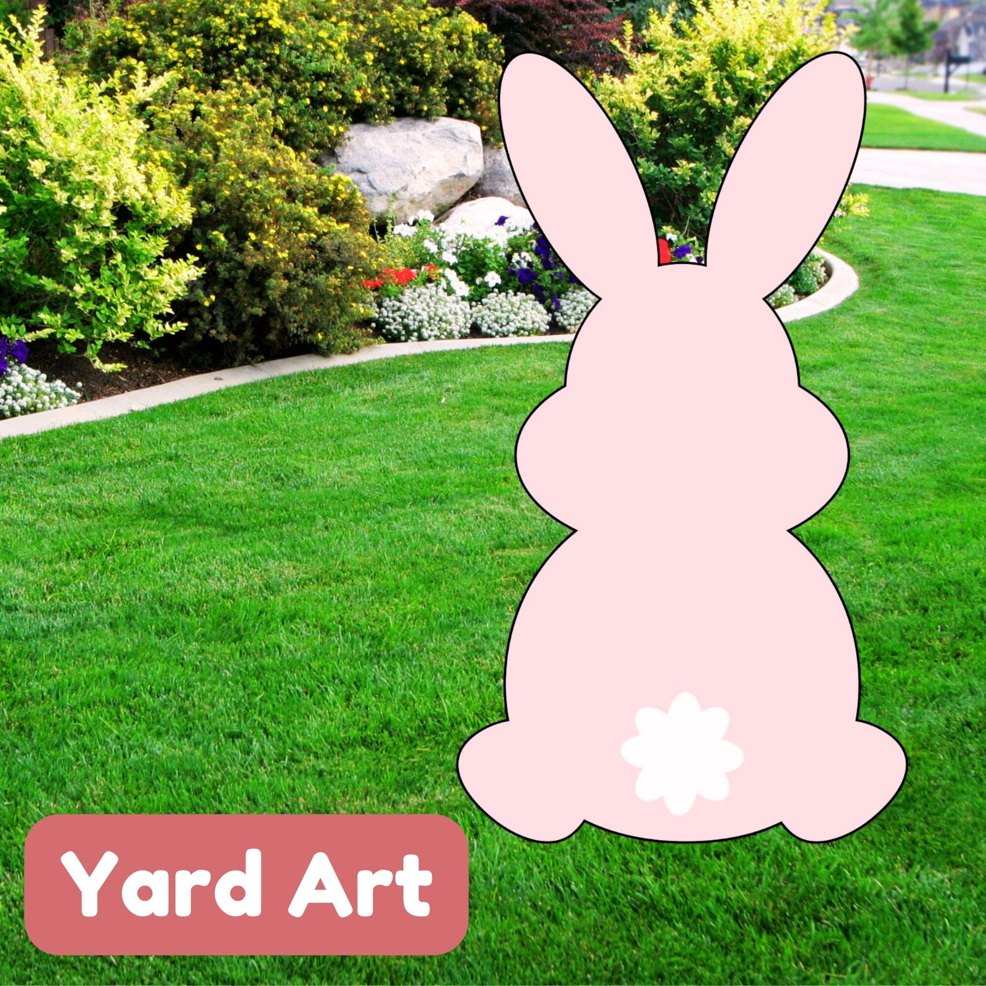 Easter Yard Display Backyard Flare Wooded Camp Sign Wooden Easter Bunny ...