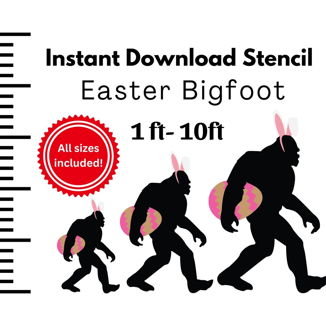 Life Size Bigfoot Pattern Easter Scavenger Hunt Bigfoot Yard Display ...