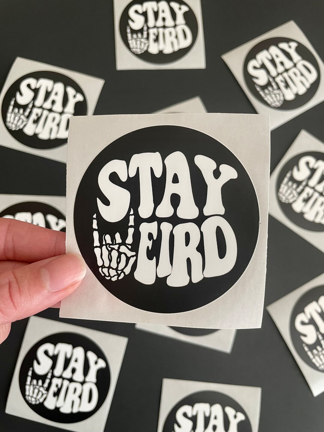 Stay Weird Die Cut Matte Vinyl Sticker | Funny Sticker, Water Bottle ...