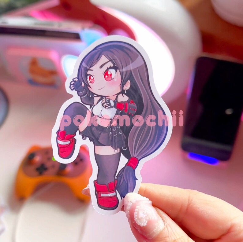 Chibi Tifa Lockhart Fighter Die Cut Sticker - Etsy