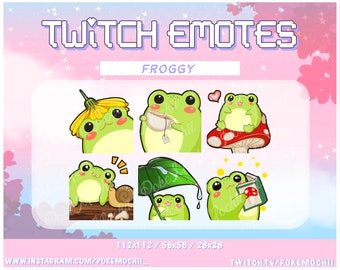 Magical Frog Emote Pack / Twitch & Discord / Cute, Pretty, Green, Frog ...