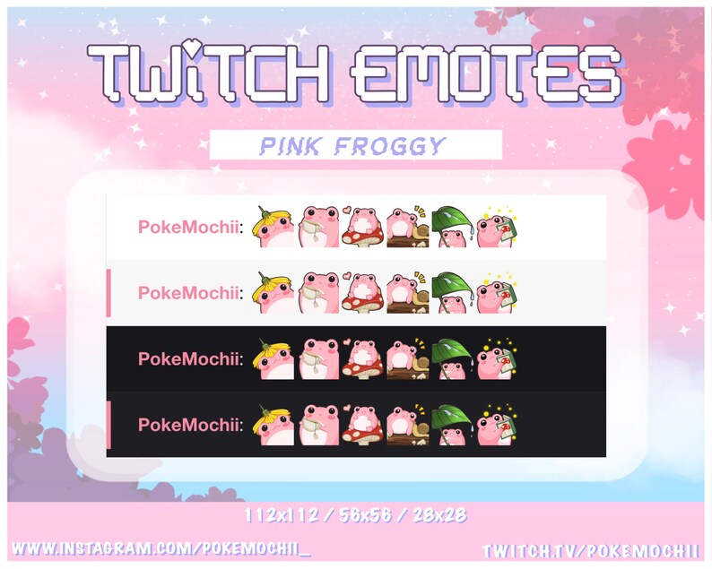 Kawaii Frog Emote for Twitch Youtube Discord Bit/cheer - Etsy