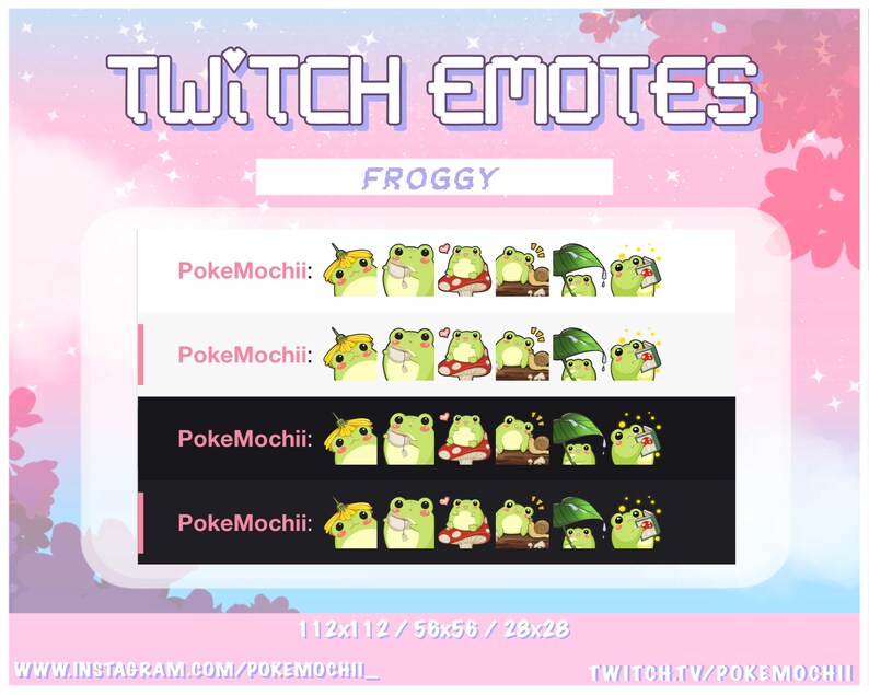 Kawaii Frog Emote for Twitch, Youtube, Discord | Bit/cheer | Streamer ...