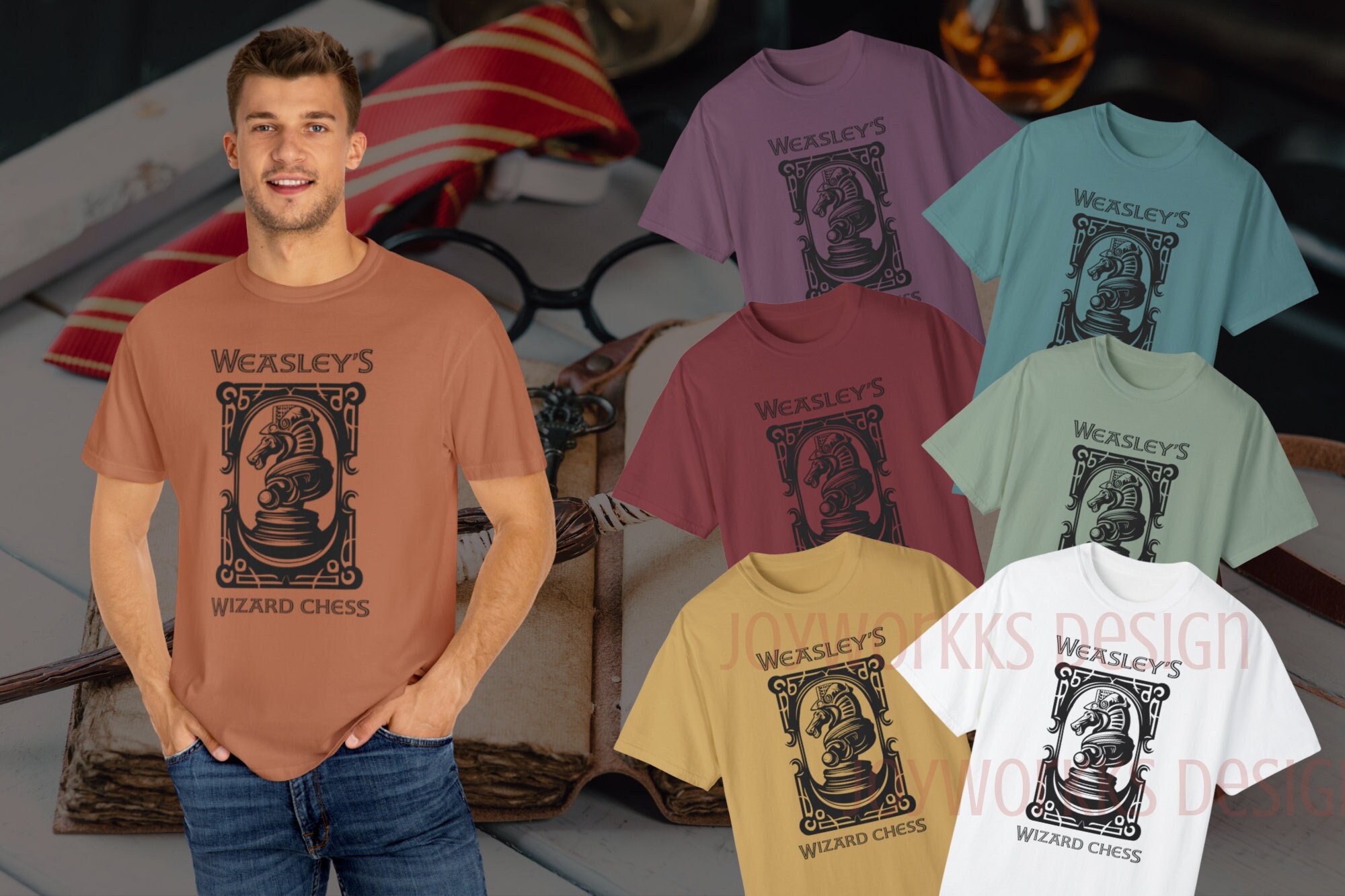 Weasleys Wizard Chess Knight Shirt Potter Fan Weasley Hogwarts School ...