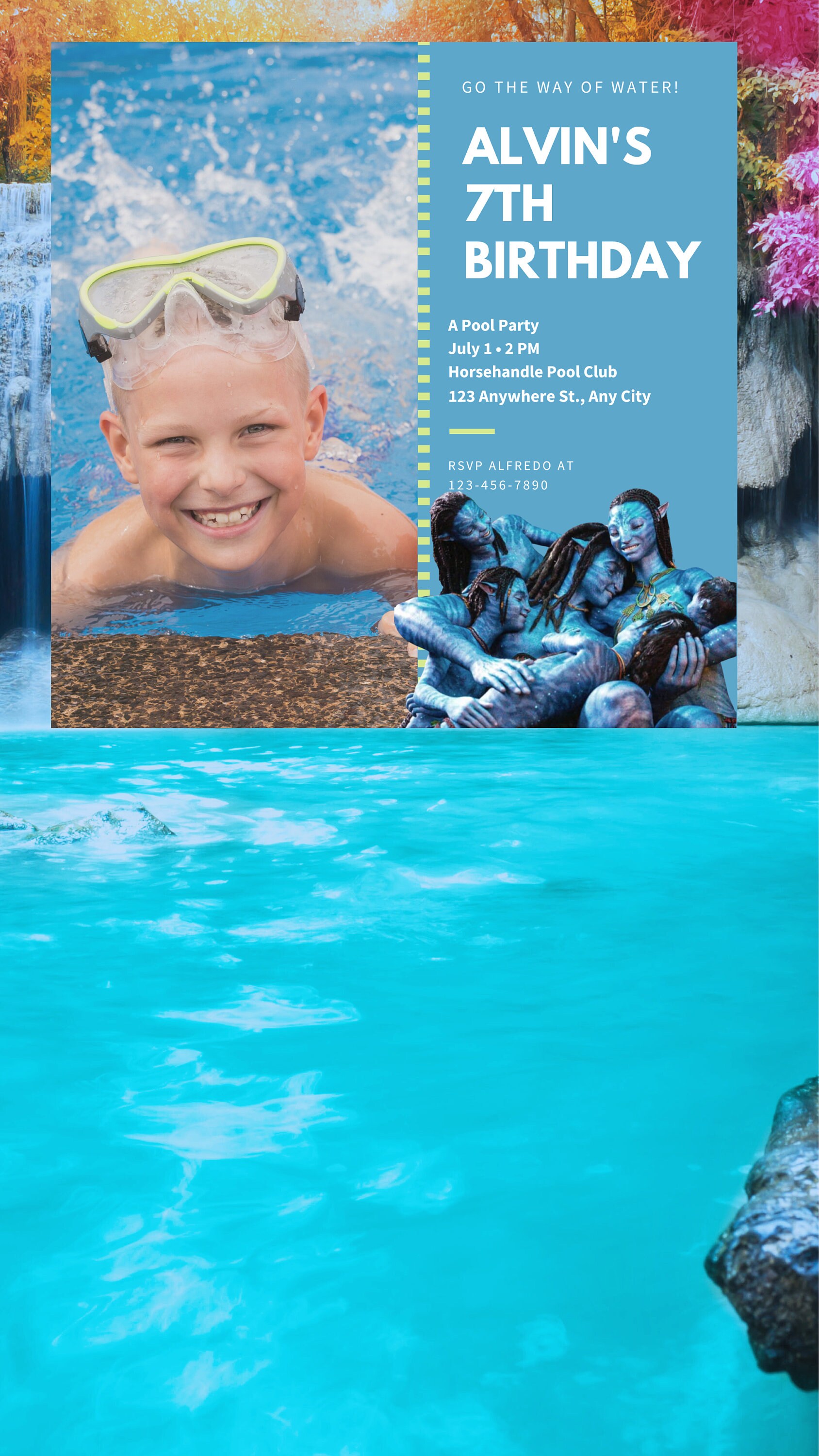 Avatar Birthday Invitation/ Add PHOTO, Canva, DIY, Design Your ...