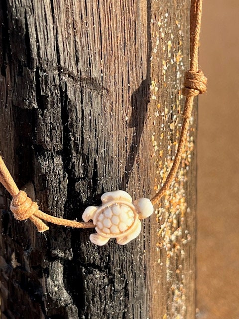Beach Sea Turtle Choker Turquoise Turtle Necklace Beige - Etsy