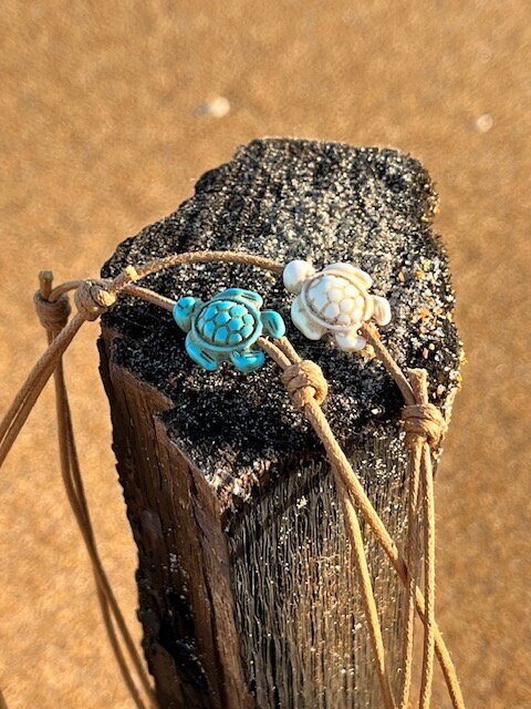 Beach Sea Turtle Choker Turquoise Turtle Necklace Beige - Etsy