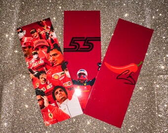 Ferrari 2022 F1 Bookmark Charles Leclerc Carlos Sainz - Etsy UK