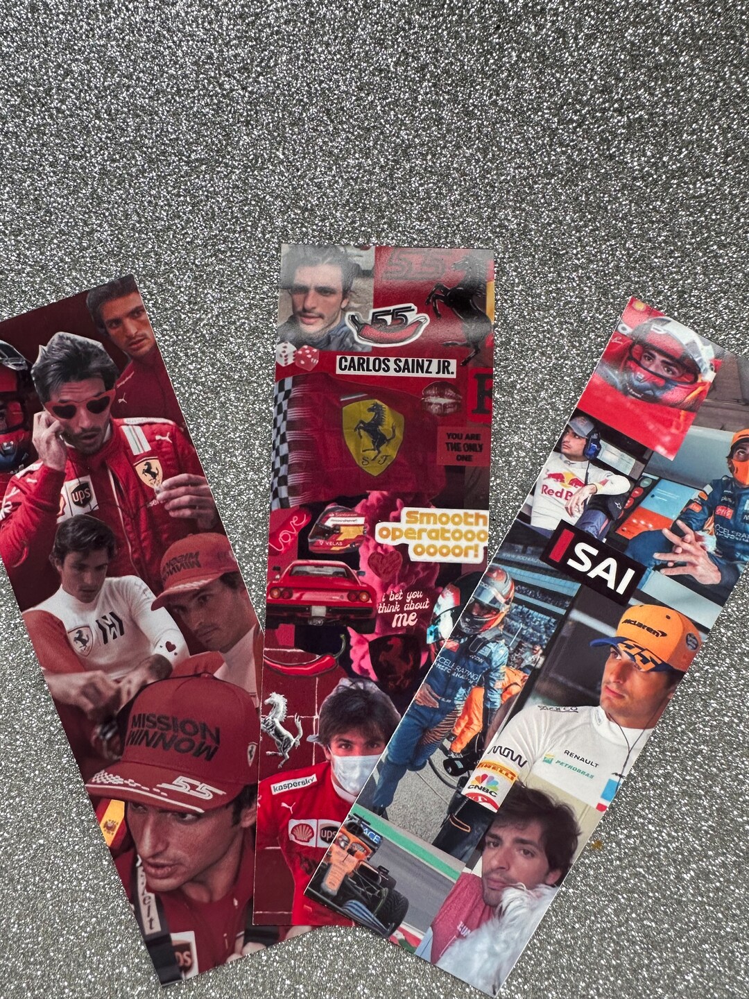 Carlos Sainz Bookmarks Set of 3, F1 Bookmark, Carlos Sainz Gift ...