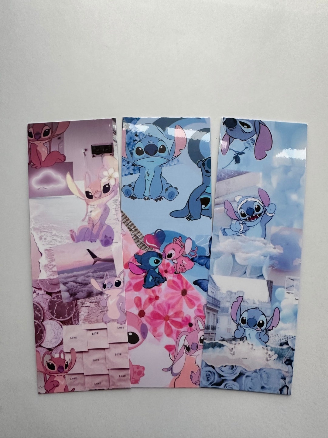 Stitch & Angel Bookmarks Set of 3,, Stitch Gift, Disney Bookmark - Etsy