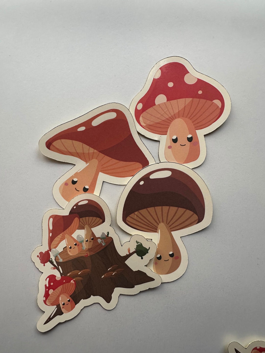 Cute Kawaii Mushroom Sticker Pack Mushroom Gift Mushroom Sticker Sheet ...